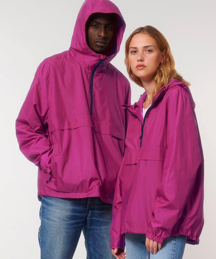 Recycled Polyester Zip Neck Anorak: Unisex – Earth Wardrobe